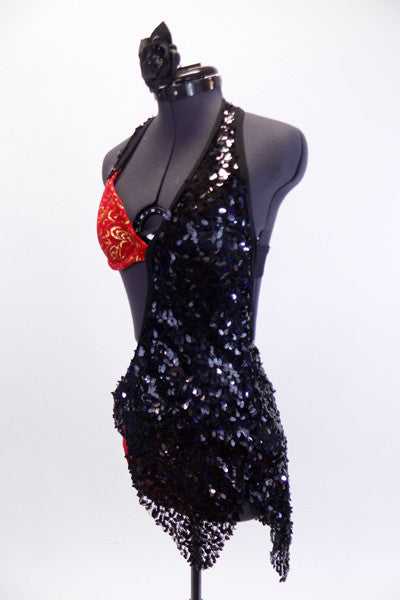Fire Ball Red and Black Sequin Dance Costume For Sale – Once More From ...